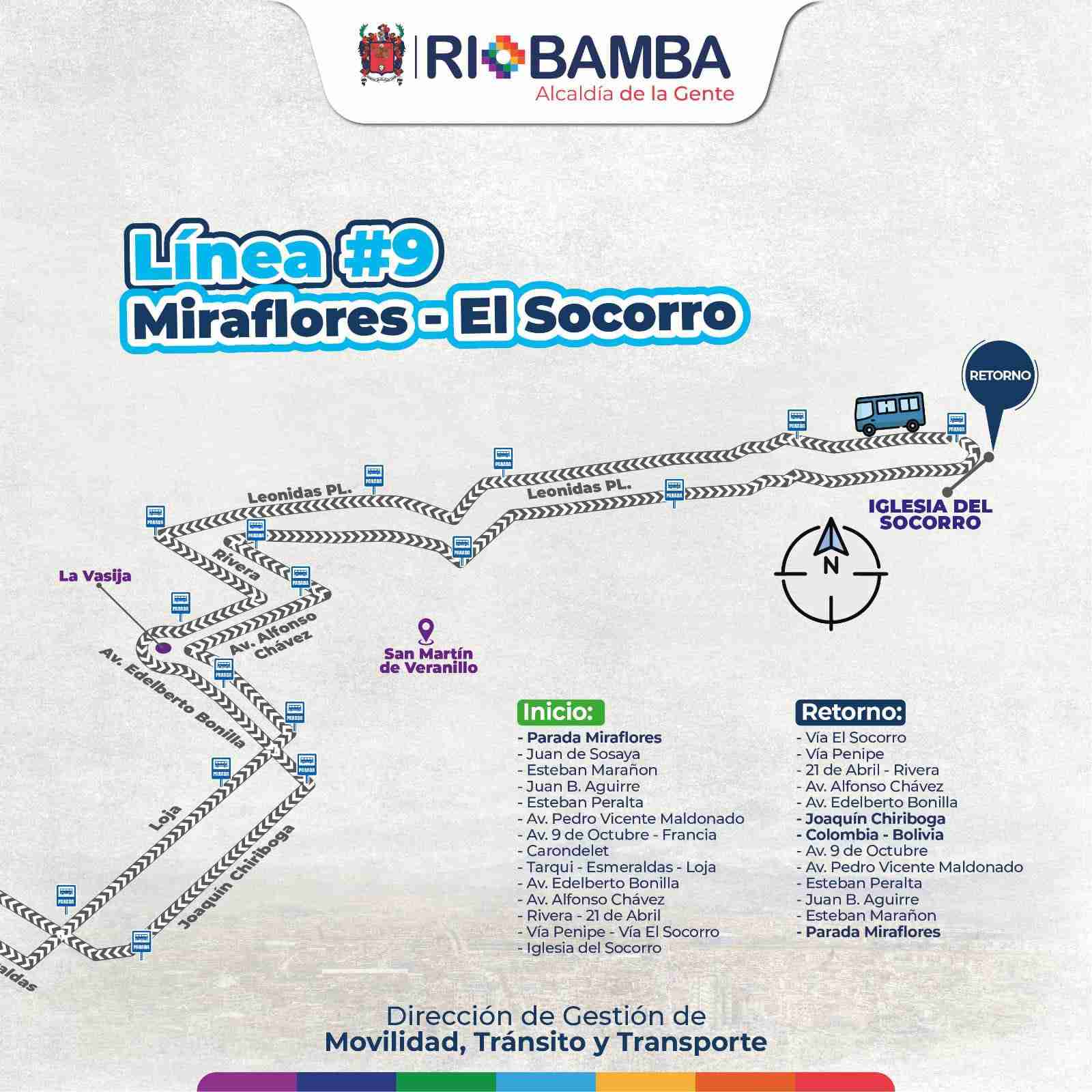 Municipio de Riobamba anuncia nueva ruta de la linea 9 de buses- La ...
